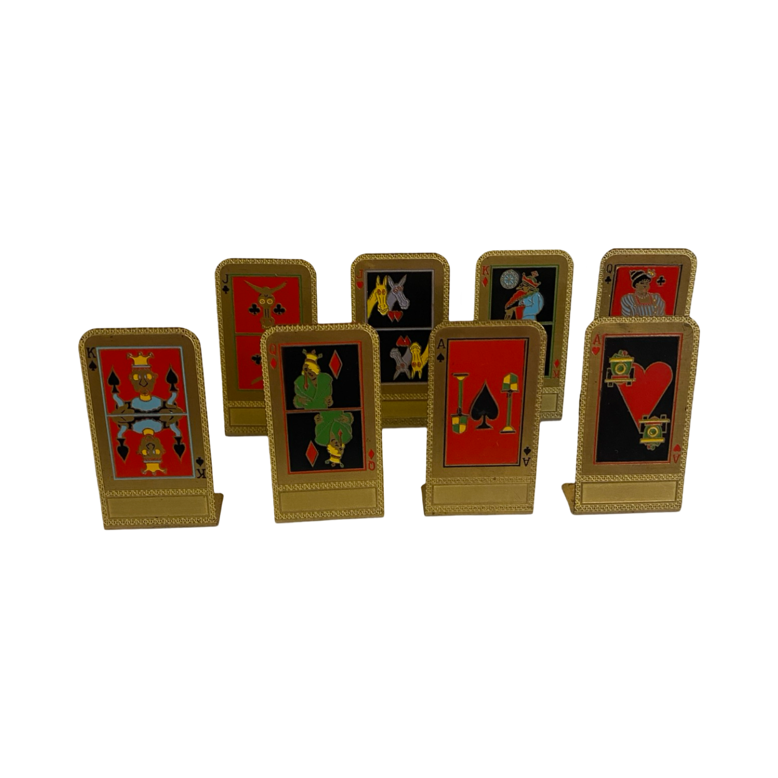 Bridge Player Nameplates – Brass Bluebonnet Vintage