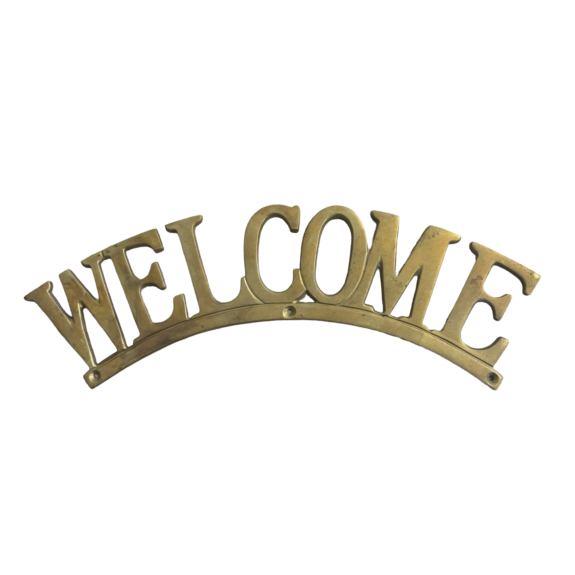 Brass Welcome Sign – Brass Bluebonnet Vintage