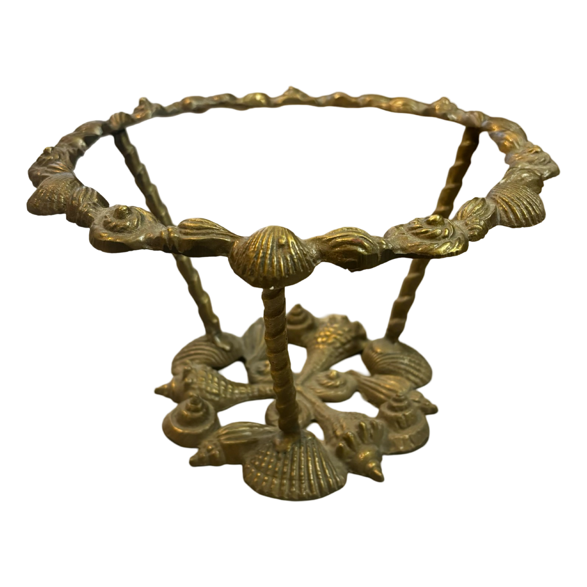 Large Brass Shell Stand – Brass Bluebonnet Vintage